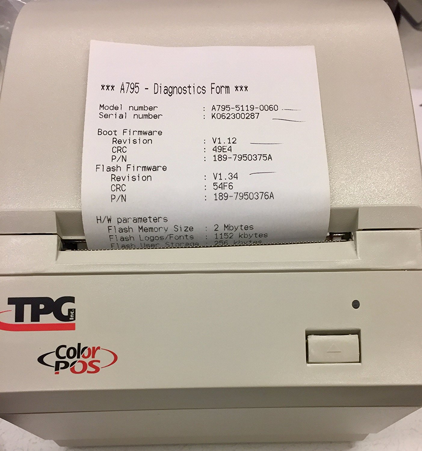 AXIOHM TPG A795-5119 Thermal Two-Color Single Station Printer USB ...