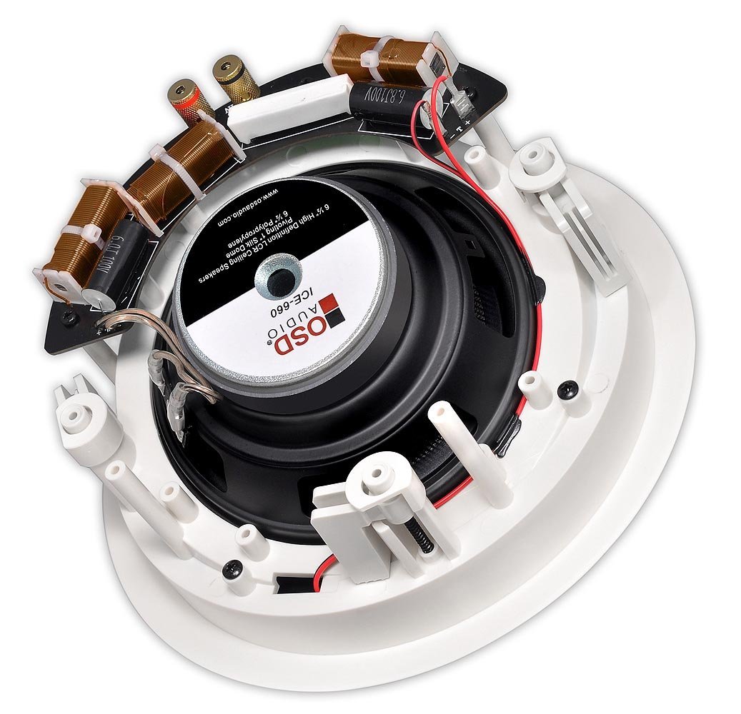 OSD Audio ICE660 6.5-inch Polypropylene 150-Watt Angled In-Ceiling ...