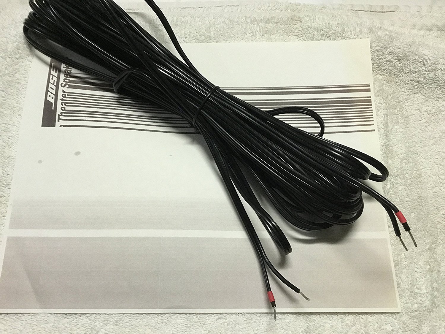 Bose speaker cable/wire replacement 40'+ bare wire to bare wire black ...