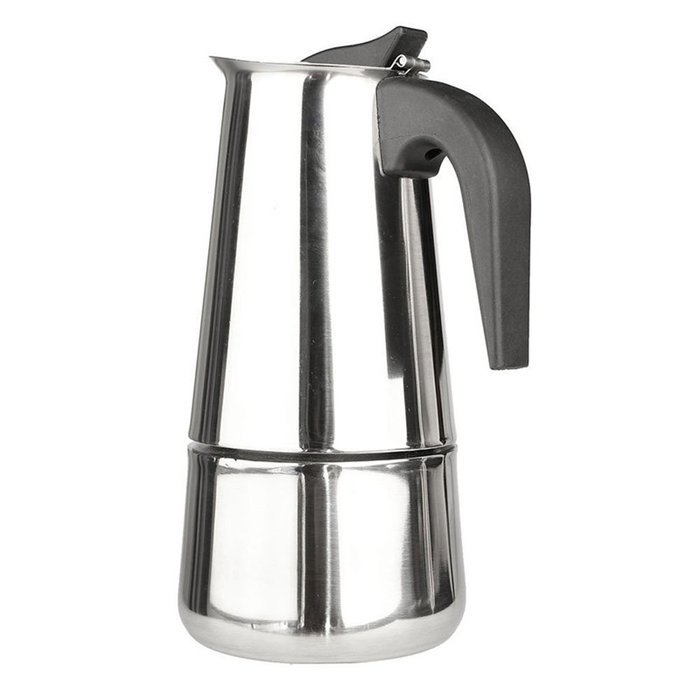6-Cup Stovetop Espresso Maker Italian Moka Coffee Pot - Best Polished Stainless Steel Coffee ...