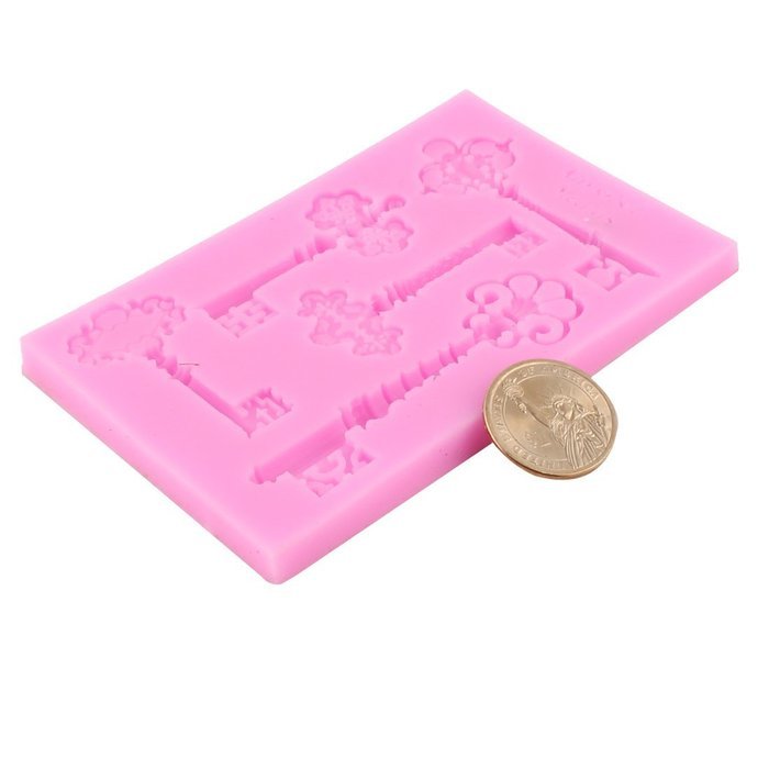 Uxcell 5 Key Shapes Silicone Mat Tool Fondant Mold Candy Making Mould ...