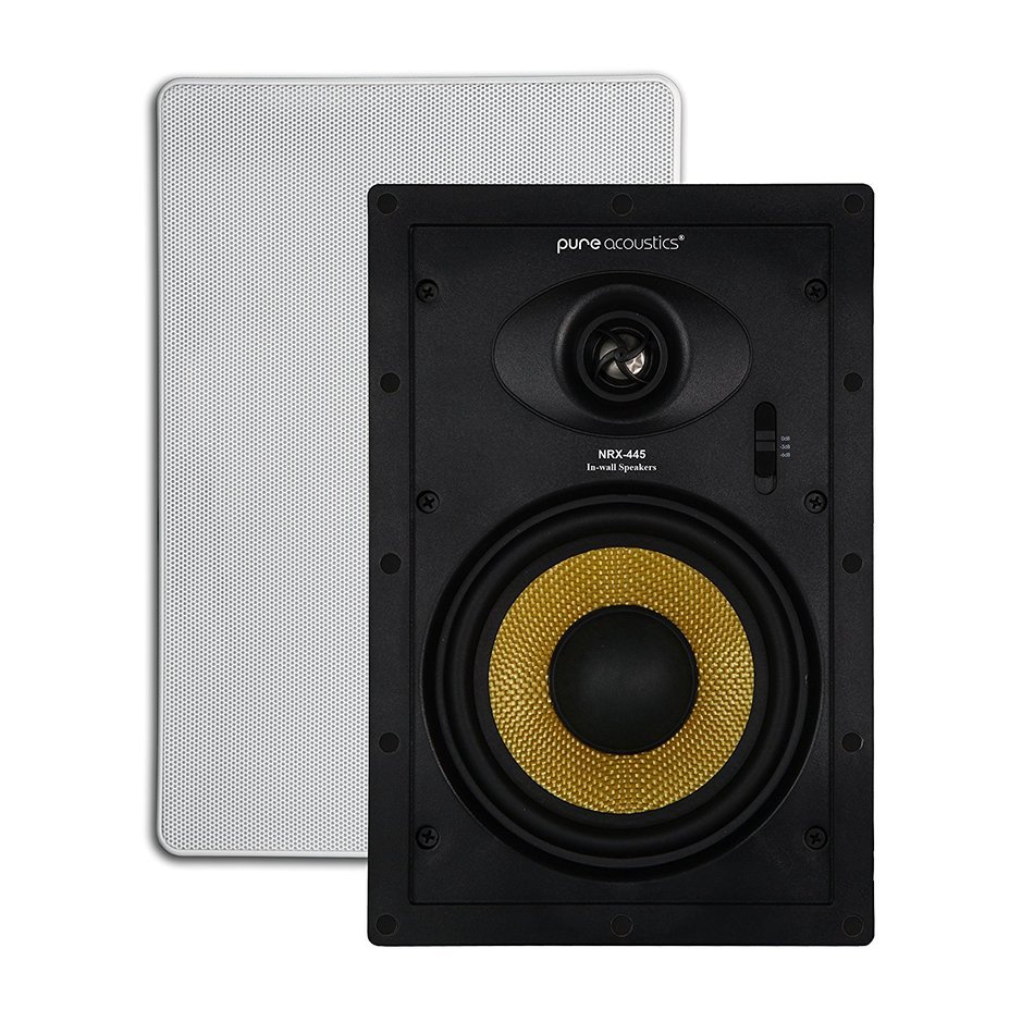 Pure Acoustics NRX445 2 Way In Wall Speakers Pair White N2 Free