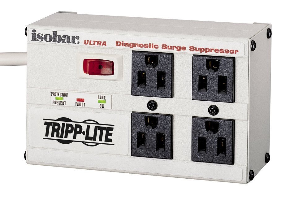 Tripp Lite Isobar 2 Outlet Surge Protector Power Strip, 6ft Cord Right ...