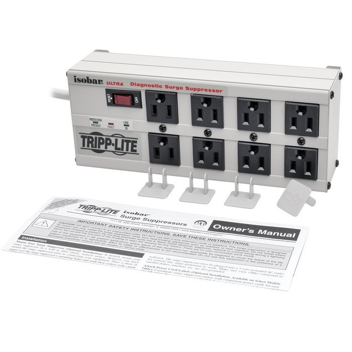 Tripp Lite Isobar 2 Outlet Surge Protector Power Strip, 6ft Cord Right ...