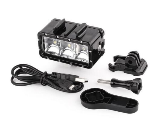 30m LED Waterproof Video Fill Light Diving Lights Set for Gopro Hero4/3 ...