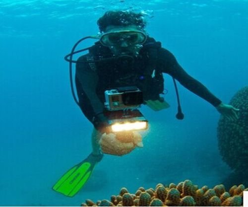 30m LED Waterproof Video Fill Light Diving Lights Set for Gopro Hero4/3 ...