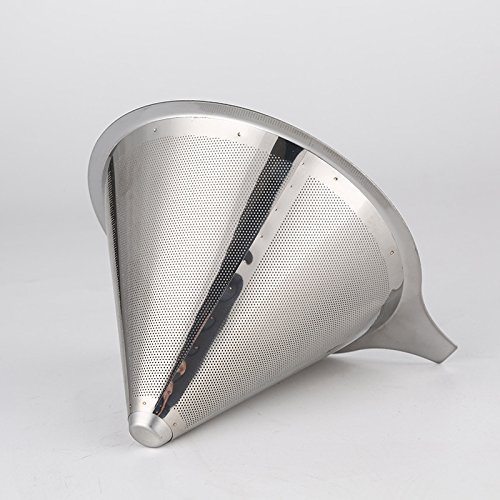 Coffee Dripper Stainless Steel with Double Layer Fine Mesh-Premium Pour ...