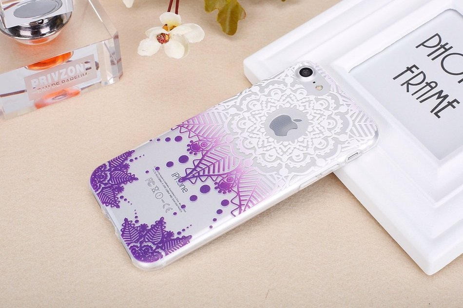 IPhone 7 Case, PHEZEN Henna Mandala Floral Design [Scratch Resistant ...