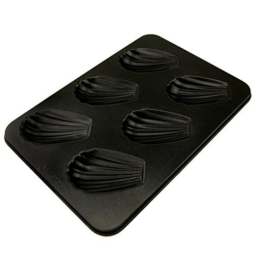 Ezeso 6-Cup Carbon Steel Mini Shell shaped Cake Madeleine Pan Mold free ...
