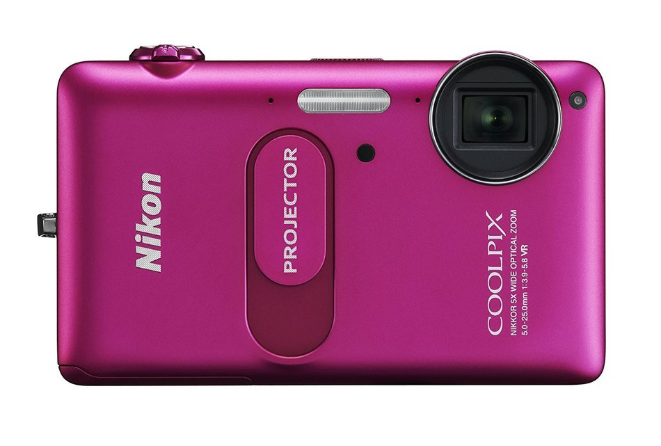 NIKON - Coolpix S1200pj Black 14.1-Megapixel Zoom Digital Camera with ...