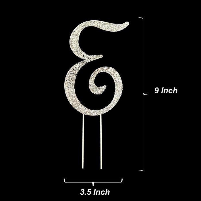 Letter L Rhinestone Crystal Cake Topper Silver, Numbers, Letters for ...