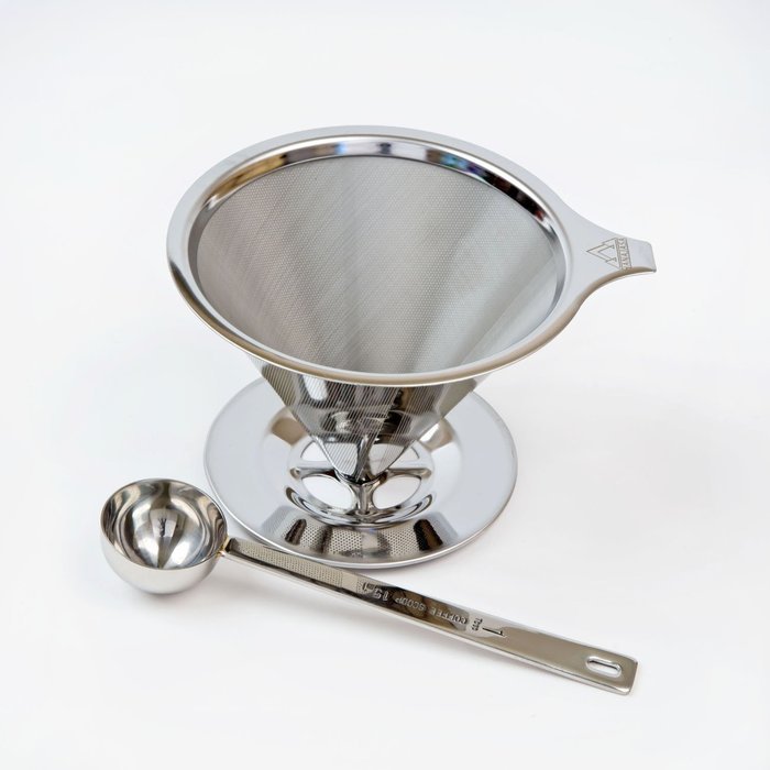 Premium Cone Coffee Dripper - Stainless Steel Pour Over System - No ...