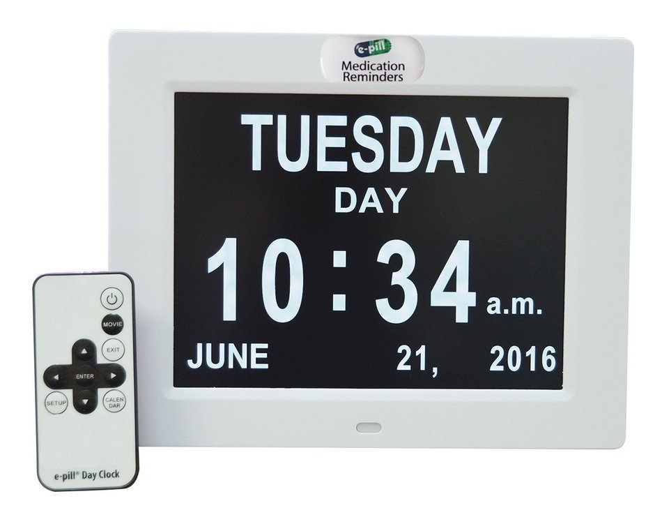 E-pill Dementia Alzheimer's Memory Loss Calendar Day Clock with 6 ...