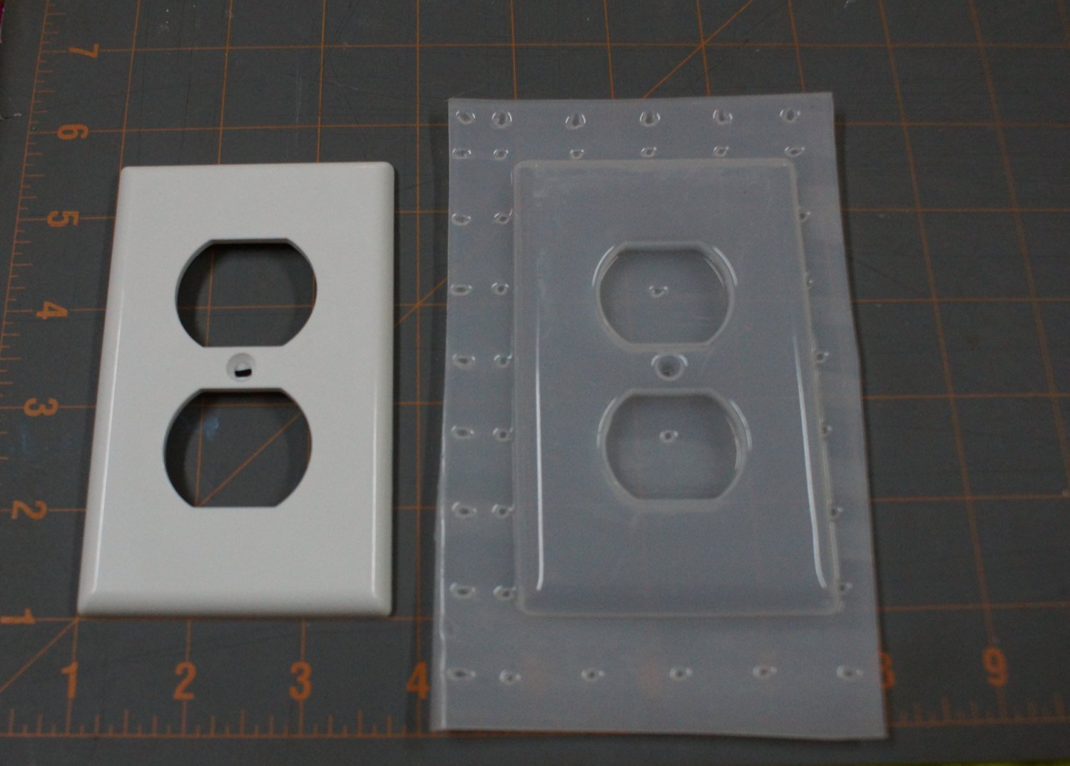 Plug In Cover Plastic Mold, Resin Mold, polymer clay mold, plaster mold ...
