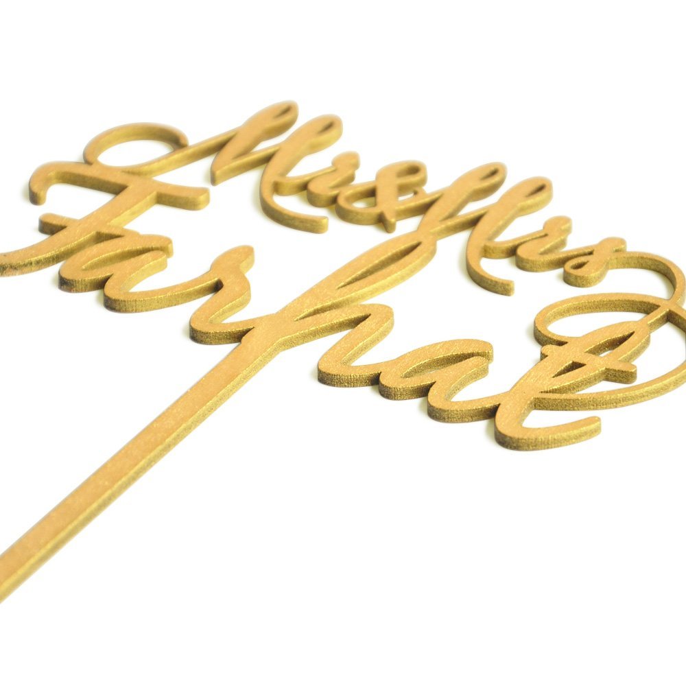 Personalized with YOUR First Names Design, Wedding Cake Topper, Wooden ...