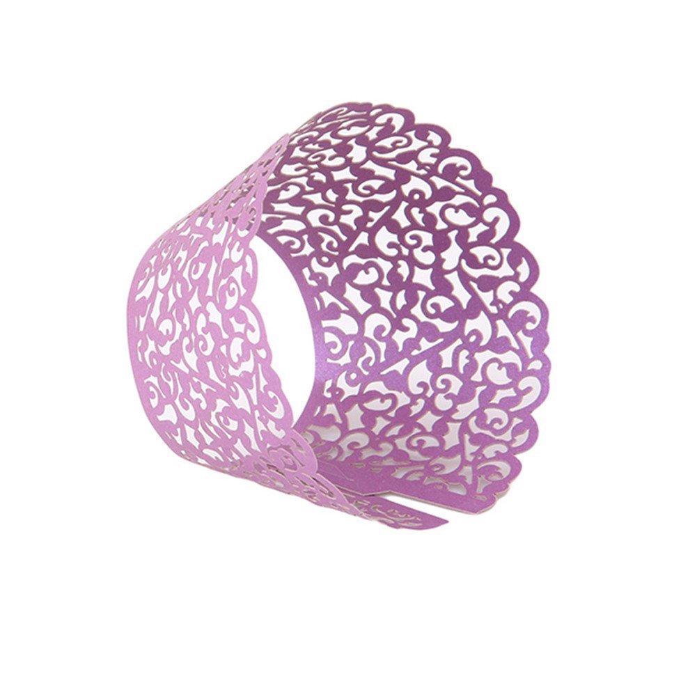 Yingwei Purple Hollow Style Baking Cups Purefly Cupcake Liners Muffin ...