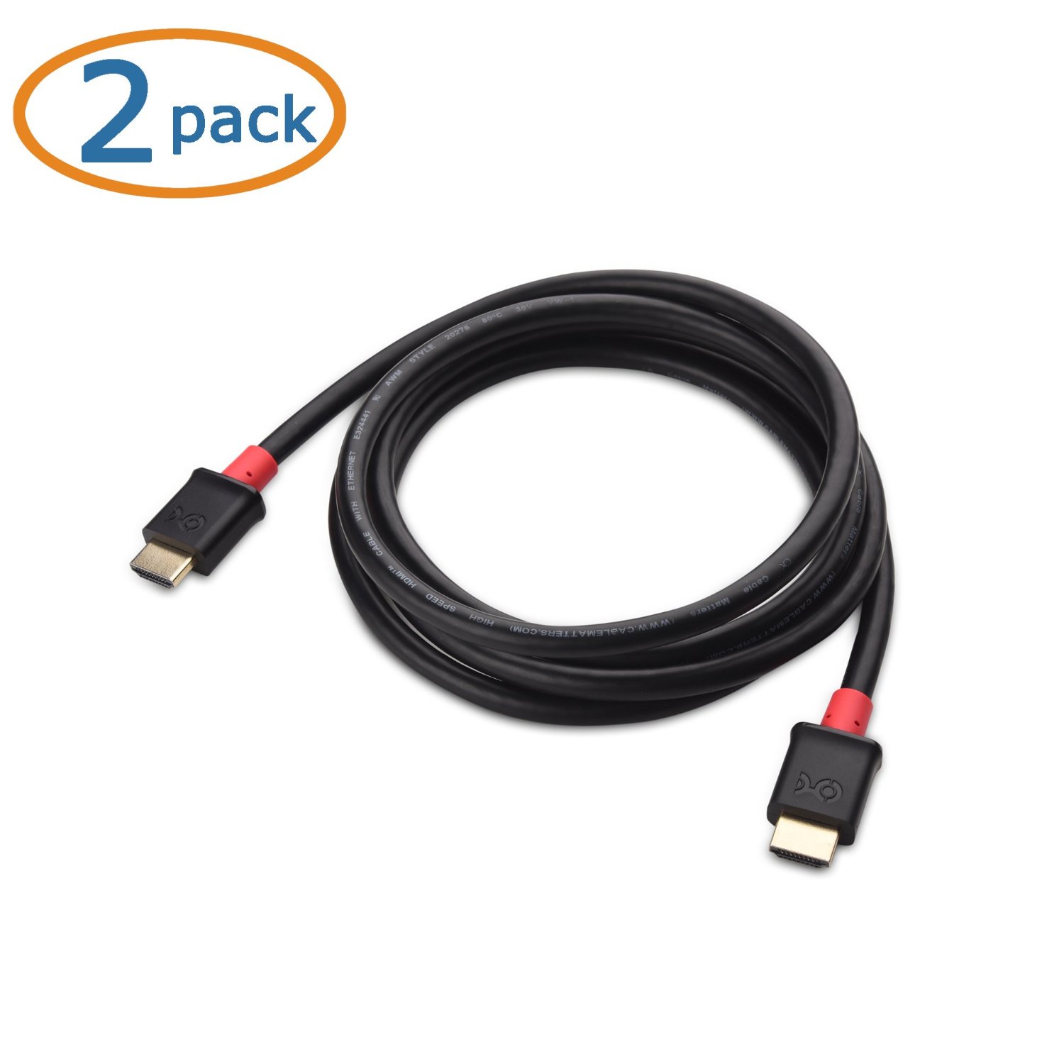 Cable Matters Wireless HDMI Extender with Twin Pack of HDMI Cables N17 ...