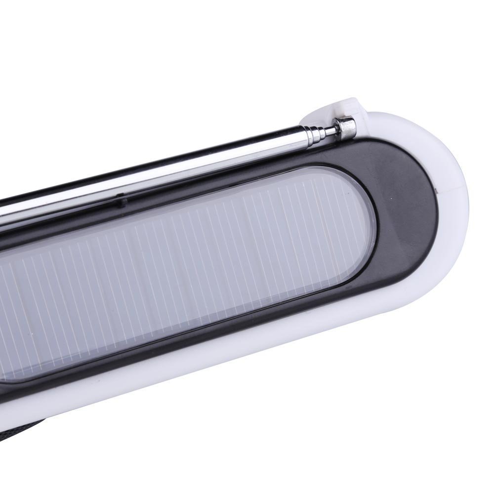 Dynamo Crank LED Flashlight AM/FM Radio w/ Solar, Antenna, & LCD ...