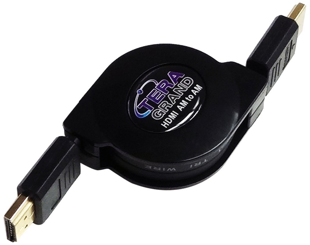 Tera Grand RETH-WH96-BK HDMI A Male to A Male Retractable Cable, 3-Feet ...
