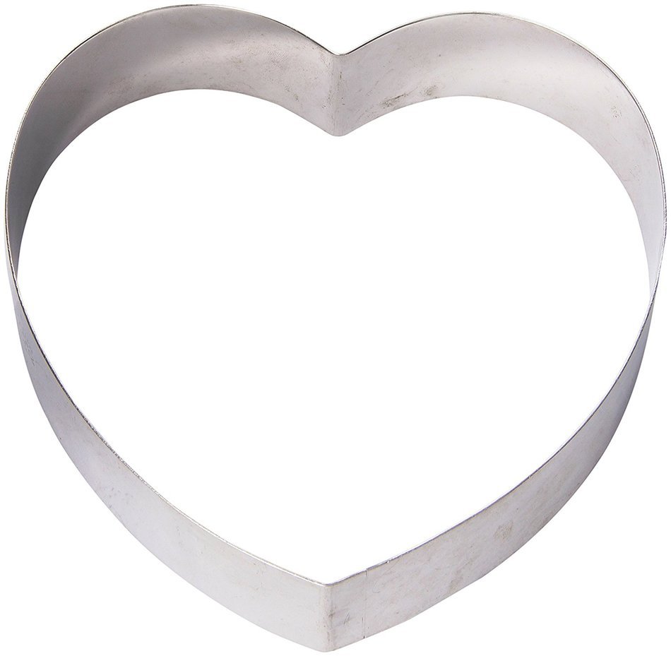 Fat Daddio's Stainless Steel Heart Cake and Pastry Ring, 5.625 Inch x 2 ...