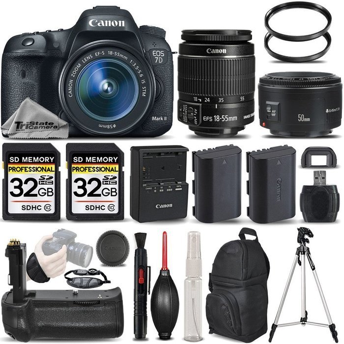 Canon EOS 7D Mark II Digital SLR Camera + Canon EF-S 18-55mm IS STM ...