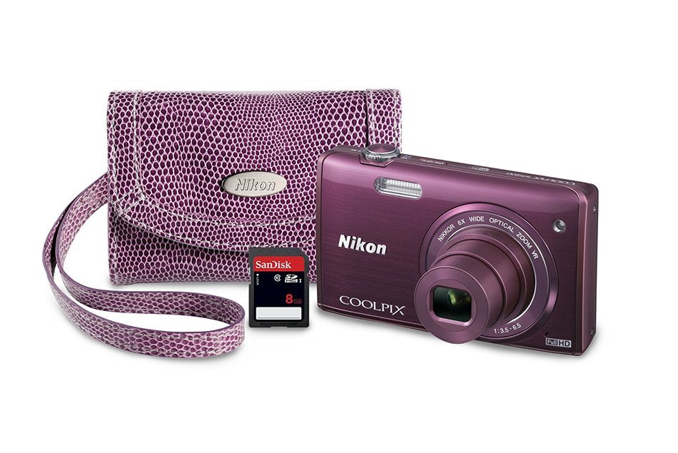 Nikon COOLPIX S5200 Wi-Fi CMOS Digital Camera with 6x Zoom Lens (Black ...