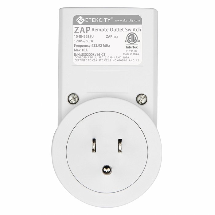 Etekcity Wireless Remote Control Electrical Outlet Switch for Household ...
