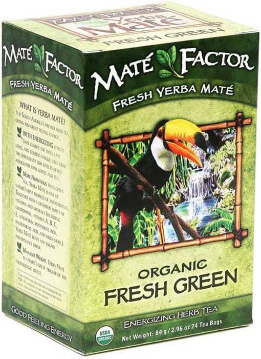 The Mate Factor Yerba Mate Energizing Herb Tea Bag, Organic Fresh Green ...