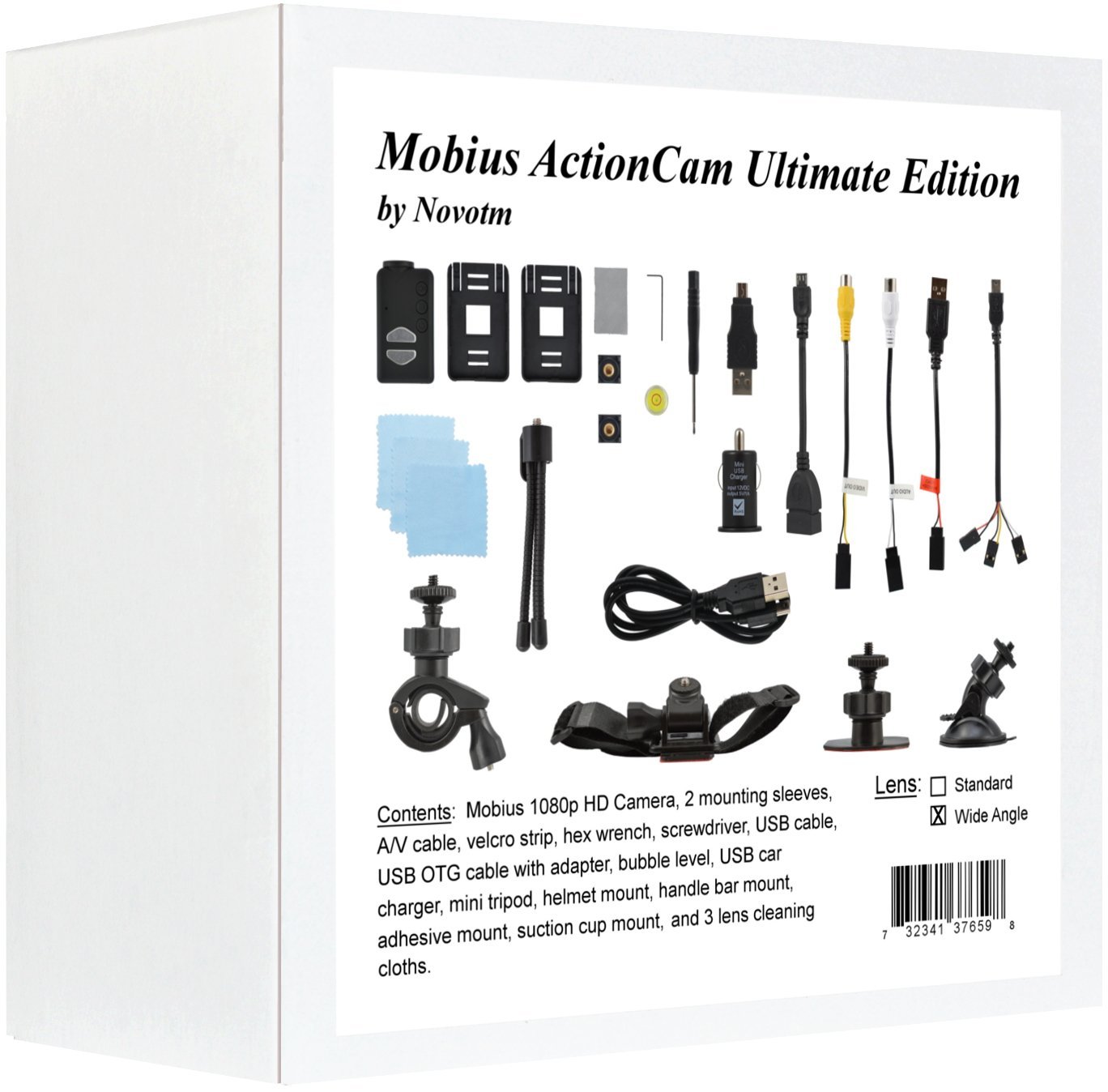 Wide Angle Mobius ActionCam HD Camera Ultimate Edition (V3 / 820 mAh ...