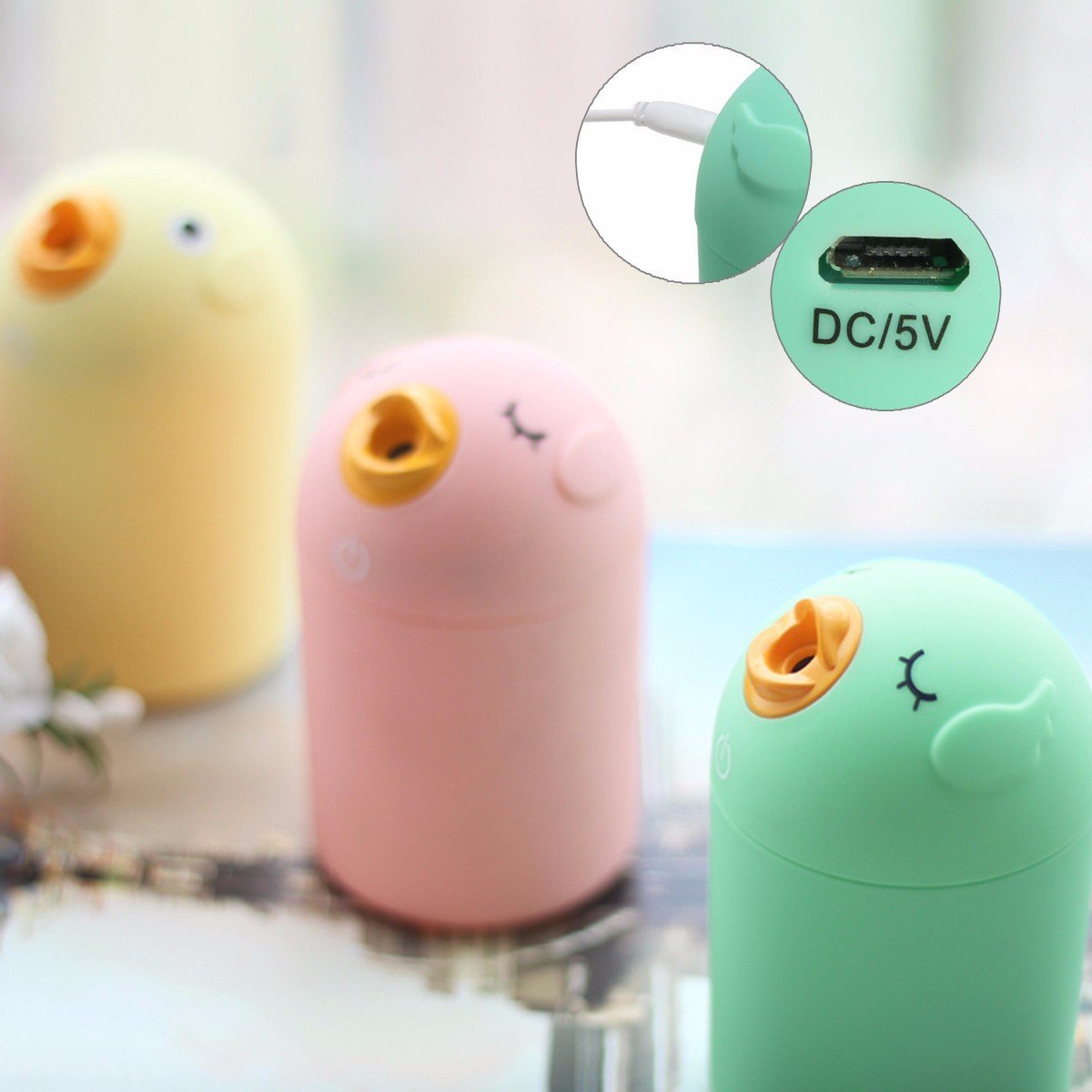 KING DO WAY USB Mini Bird Shape Ultrasonic Humidifier Air Mist Maker ...