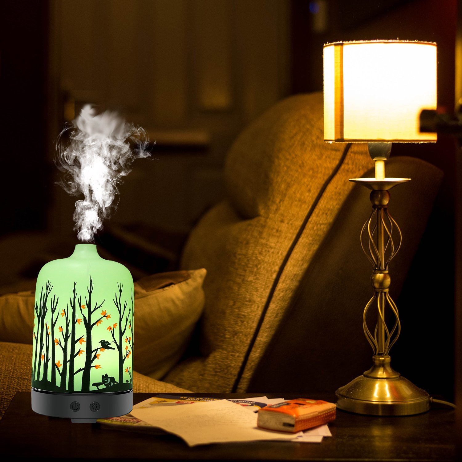 COOSA 100ml US Standard Plug Ultrasonic Aromatherapy Essential Oil ...