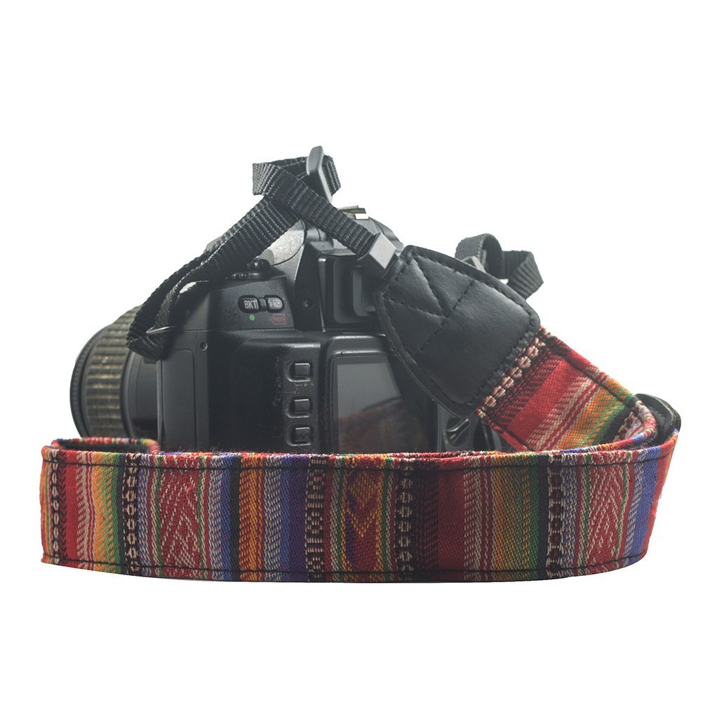 Mavota Colorful Stripe Camera Shoulder Neck Strap Camera Belt For Canon ...