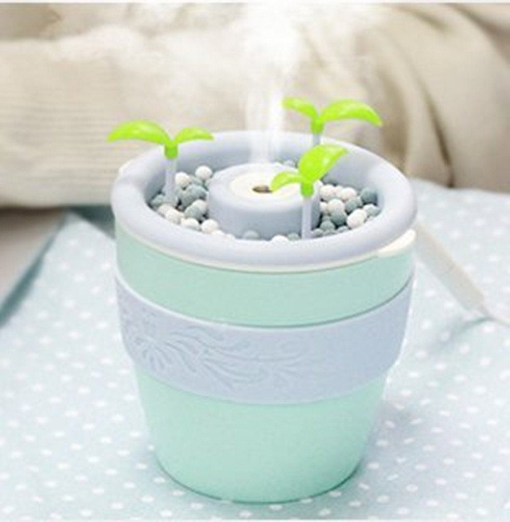 MOEBULB 235ml -Anion Ultrasonic Flower Pot Humidifier，Air Purifier, USB ...