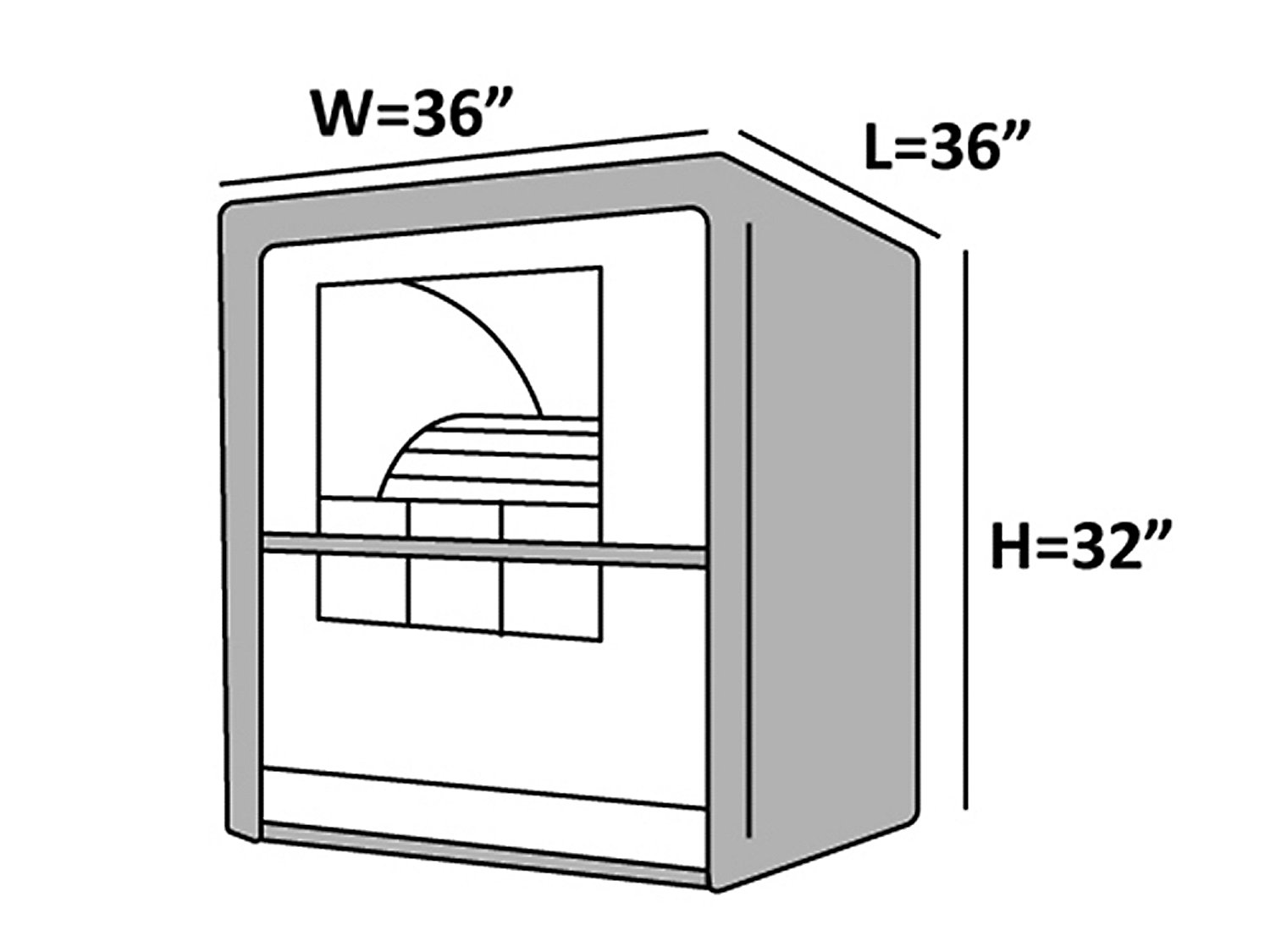 CoverMates – Side–Draft Evaporative Cooler Cover – 40W x 40D x 42H ...