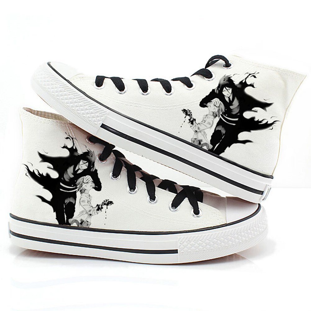 Black Butler Kuroshitsuji Anime Ciel and Sebastian Cosplay Shoes Canvas ...