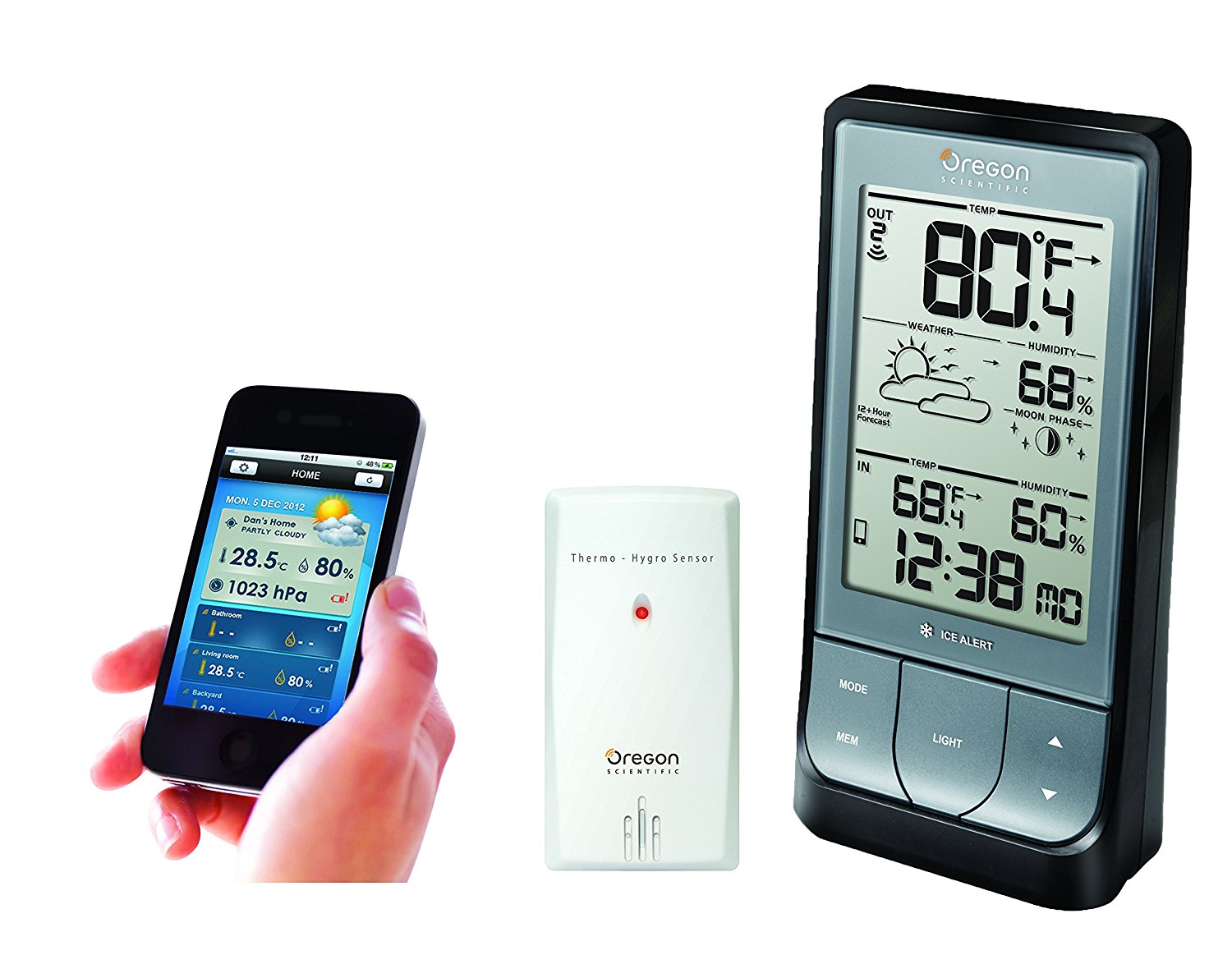 Oregon Scientific BAR218HG WeatheratHome Wireless Weather Station with ...