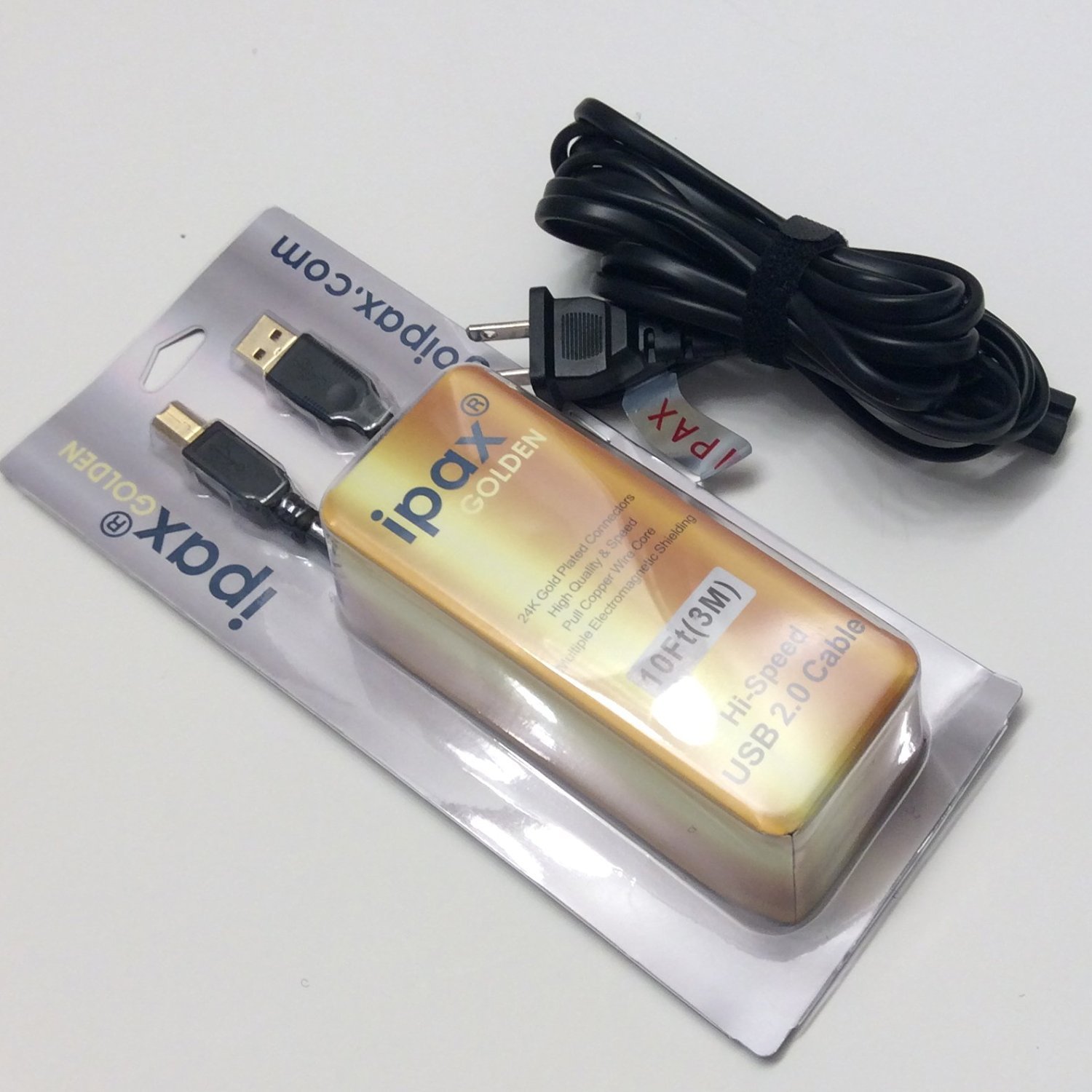 10ft USB Printer Cable+Figure 8 AC Power Cord IPAX for CANON Pixma ...