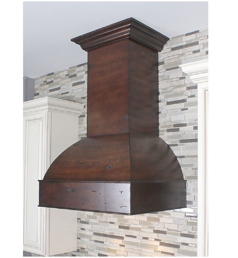 Z Line 369WH-36 1200 CFM Wooden Wall Mount Range Hood, 36", Walnut ...