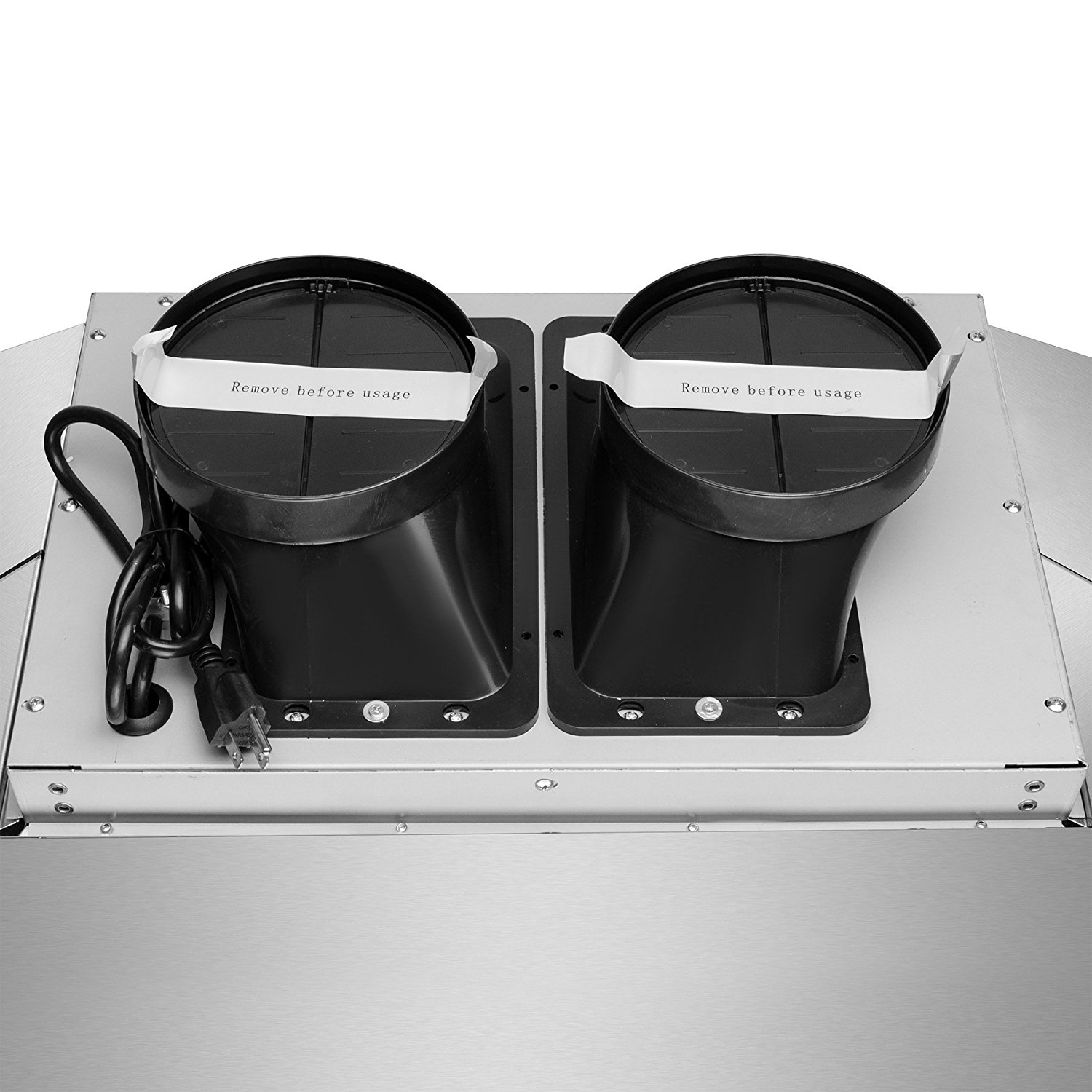 AKDY 48" Touch Control LED Display Removable Baffle Filters Stainless ...