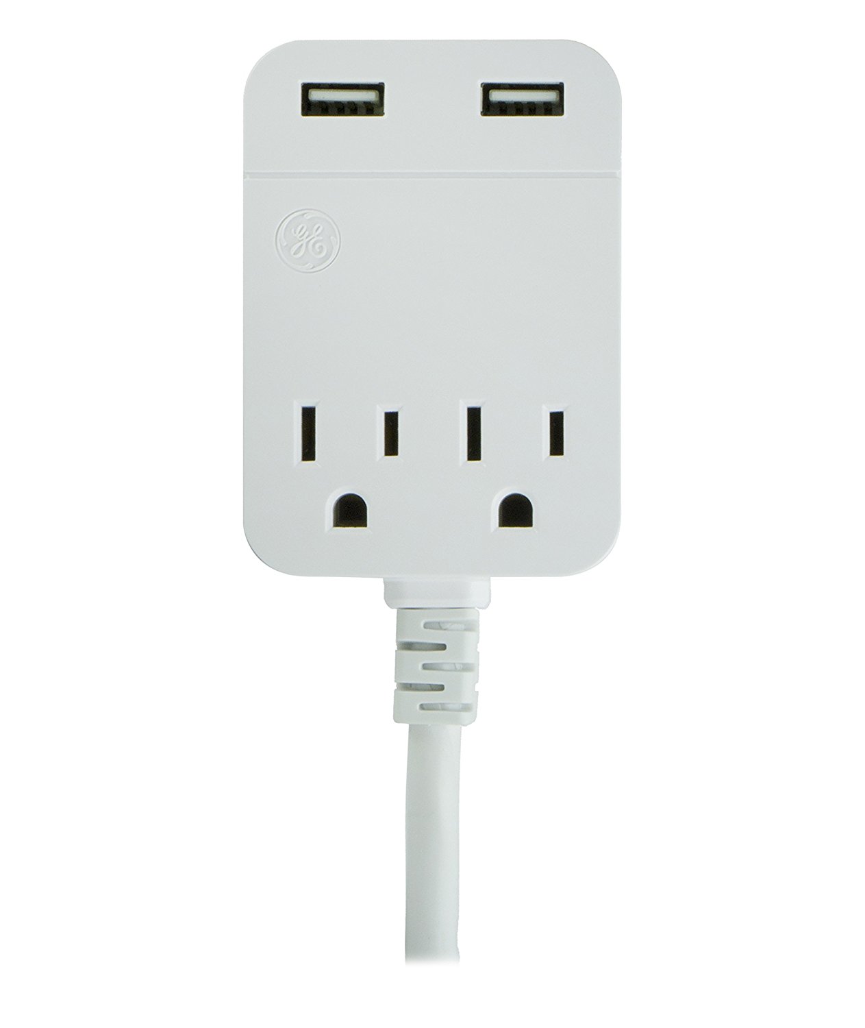 GE USB Charging Extension Cord with Surge Protection, 2 Outlet, 2 USB ...