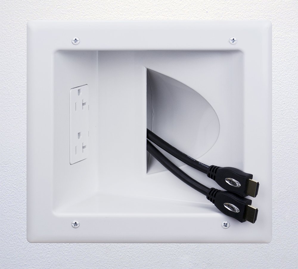 DataComm Electronics 45-0032-WH Commercial Grade Recessed AV/HDMI Cable ...