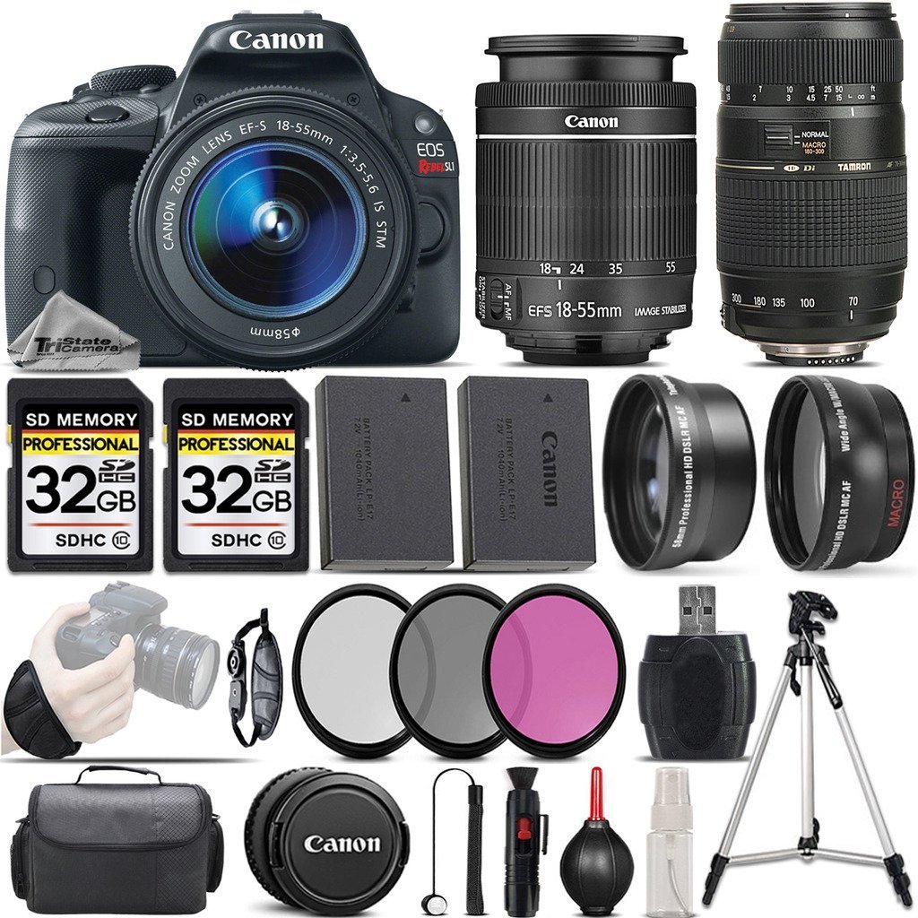 Canon EOS Rebel SL1 DSLR Camera + Canon EF-S 18-55mm IS STM Lens + 70 ...