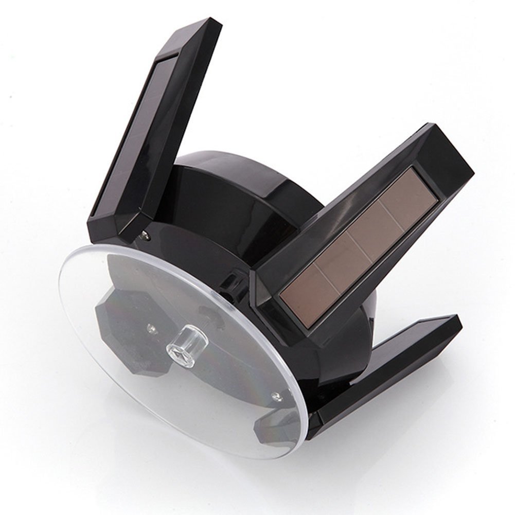 TTCOM Solar Powered Rotating Showcase Jewelry Rotating Display Stand ...