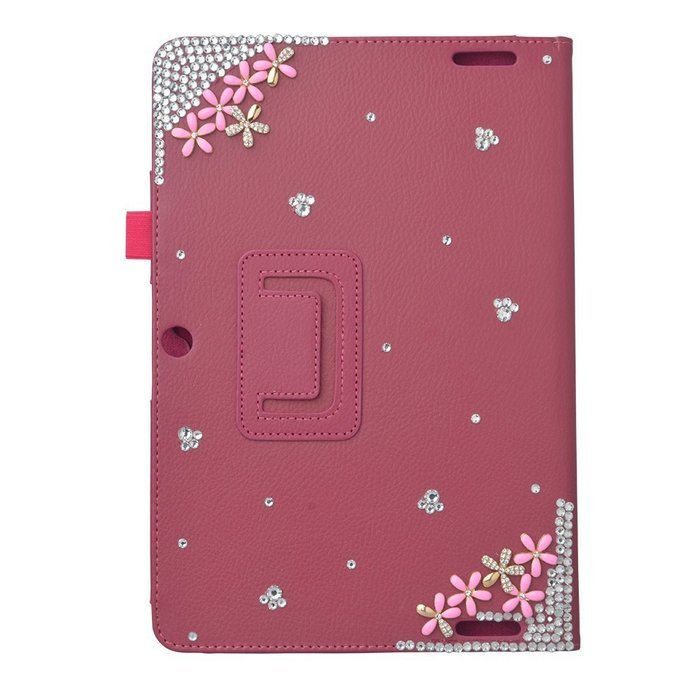 KAKA(TM) 3D Handmade Rhinestone Crystal PU Leather Stand Folding ...