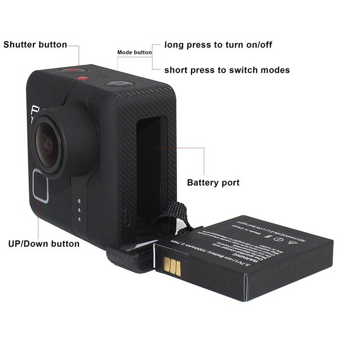 Matego Sports Camera 1080P FHD 12MP Waterproof Camera with 2.0 Inch ...