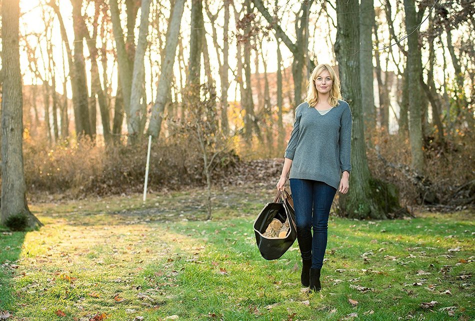 Astor Heavyduty Canvas Log Carrier 27" x 12" x 12" free image download