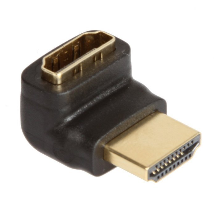 LINESO 3PCS HDMI Right Angle Adapter Male to Female With Gold-Plated ...
