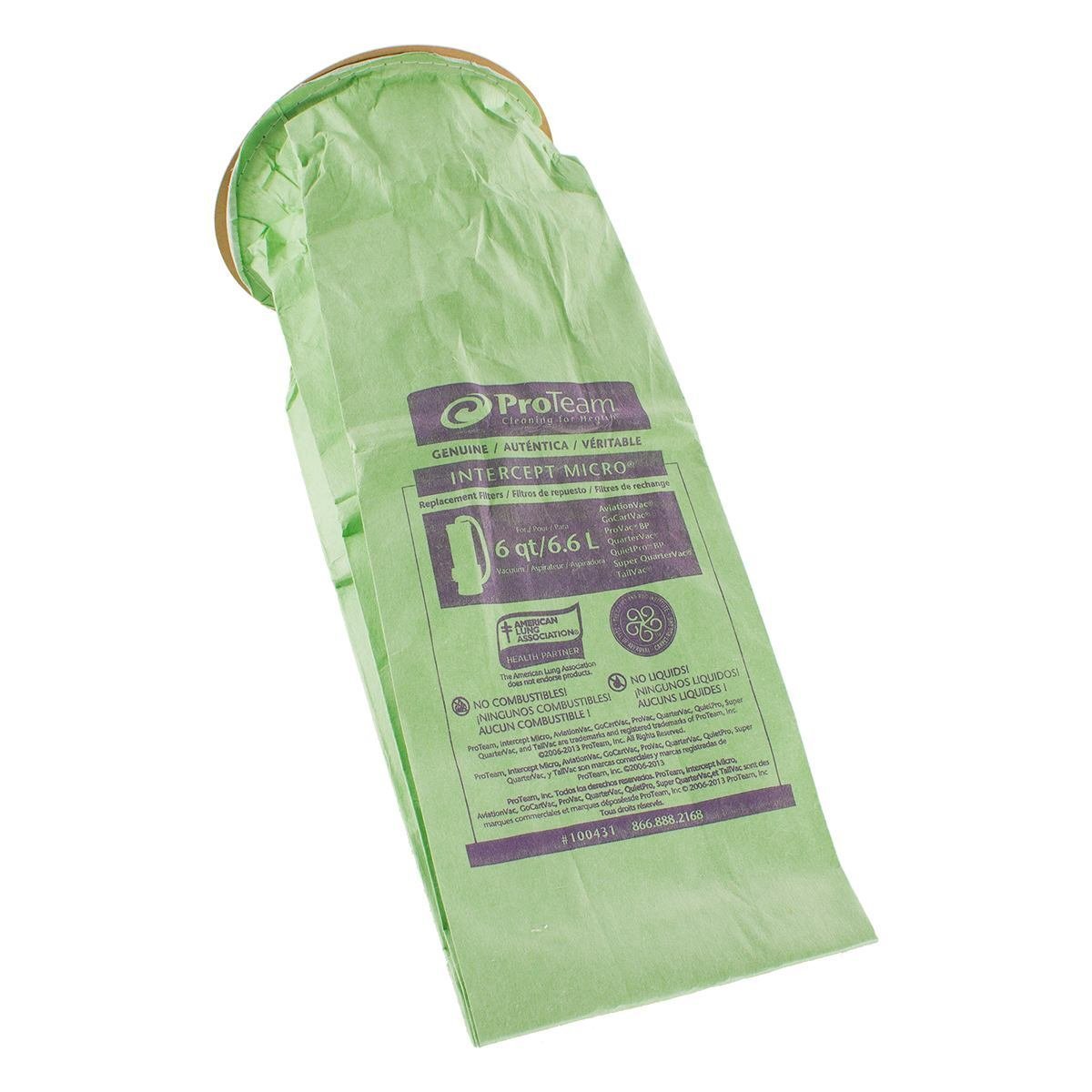 Proteam 6 Qt. Intercept Micro Filter Bag, Open Collar 10/Pack N5 free ...