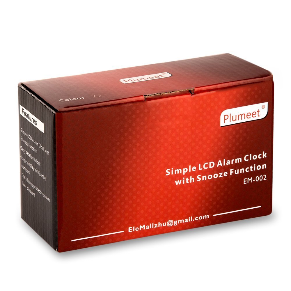 Plumeet Easy Setting Silicone Protective Cover Digital Silent LCD Large ...