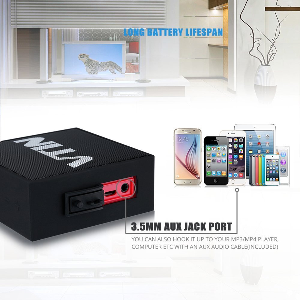 Vtin 5w Wireless Portable Speaker Built-in Mic with 8 Hours ...